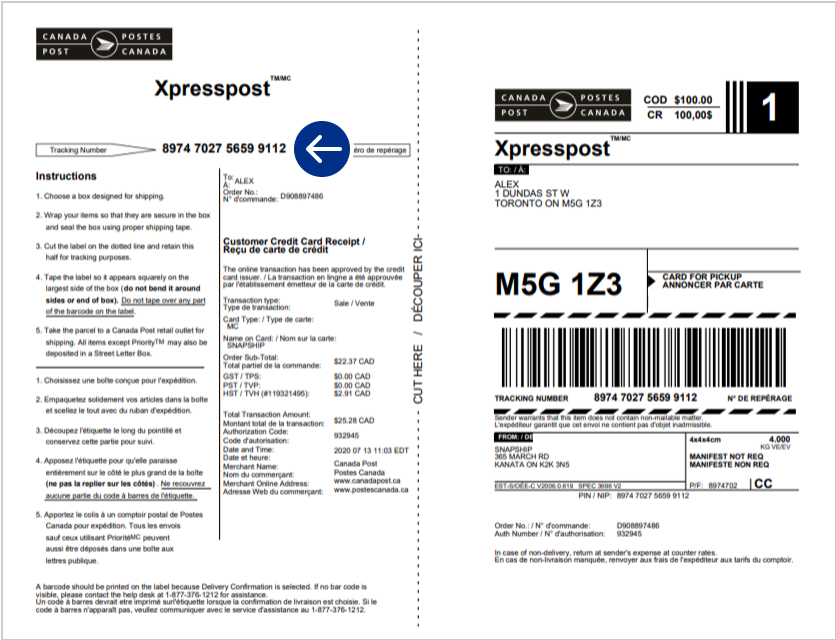Tracking - Where to find your tracking number | Canada Post