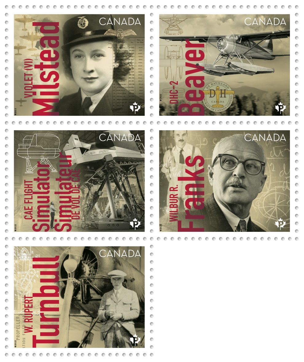 Canadians in Flight stamps celebrate leadership in aviation and ...