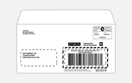 Support: How to prepare Registered Mail | Canada Post